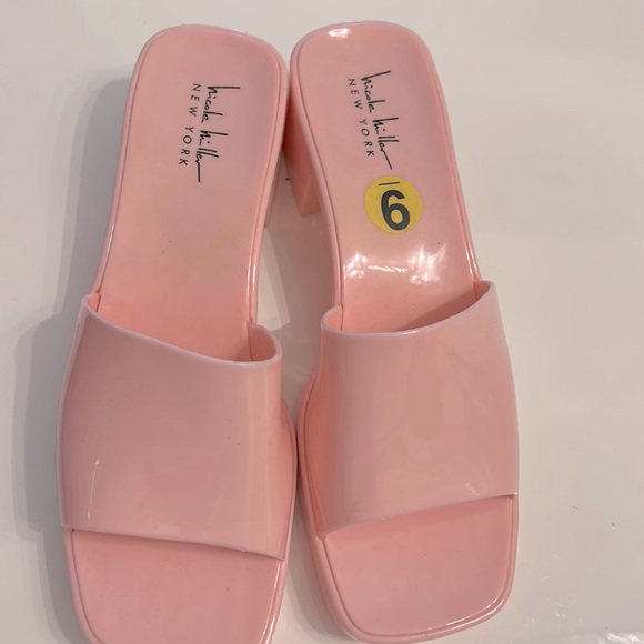 Nicole Miller | Shoes | Nicole Miller Platform Block Heel Slide Sandals ...